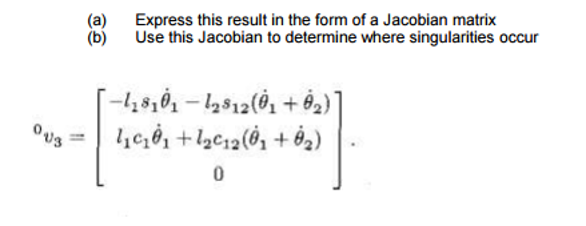 Express this result in the form of a Jacobian matrix | Chegg.com