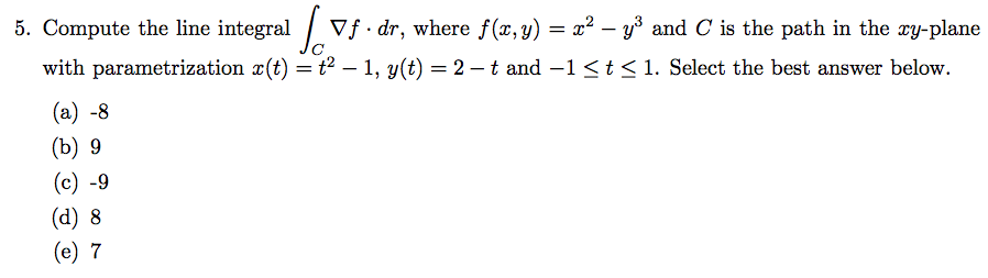Solved Compute the line integral integral_C nabla f. middot | Chegg.com