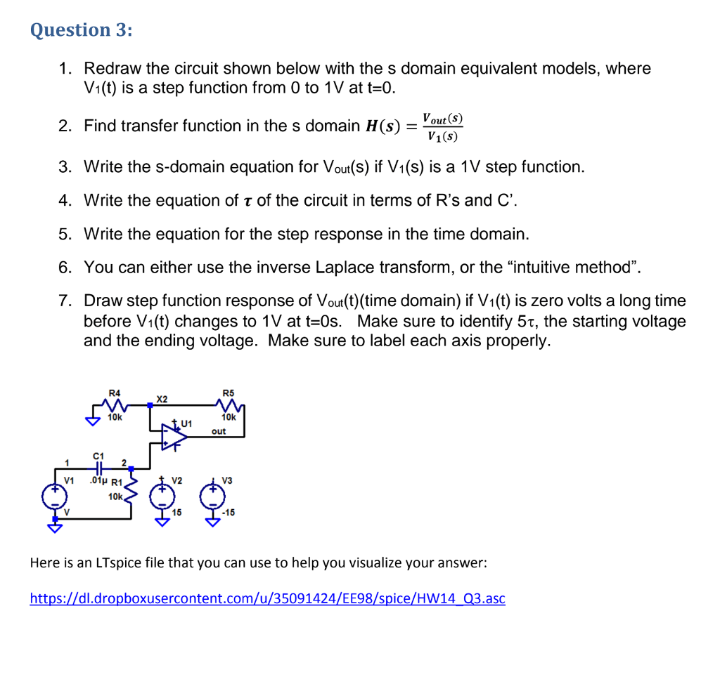 Solved Question 3: 1. Redraw the circuit shown below with | Chegg.com