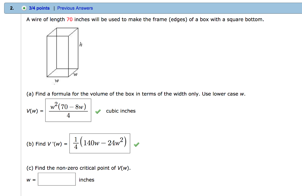 Solved 1. ÷ 2/3 points ! Previous Answers You are asked to | Chegg.com