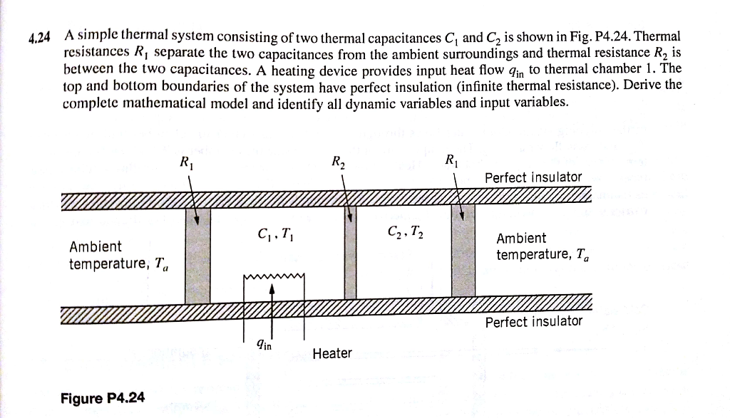 Solved 24 A simple thermal system consisting of two thermal | Chegg.com