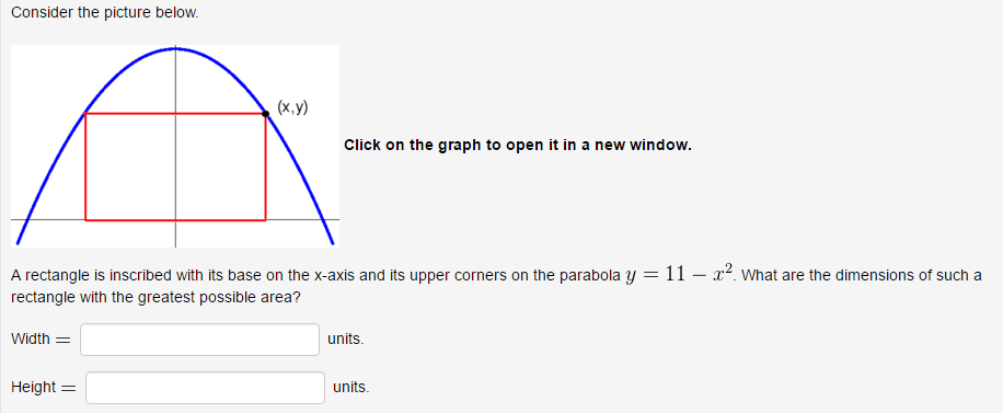 Solved Consider the picture below. A rectangle is inscribed | Chegg.com
