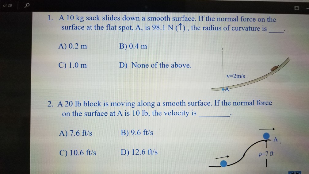 Solved 1. A 10 kg sack slides down a smooth surface. If the | Chegg.com