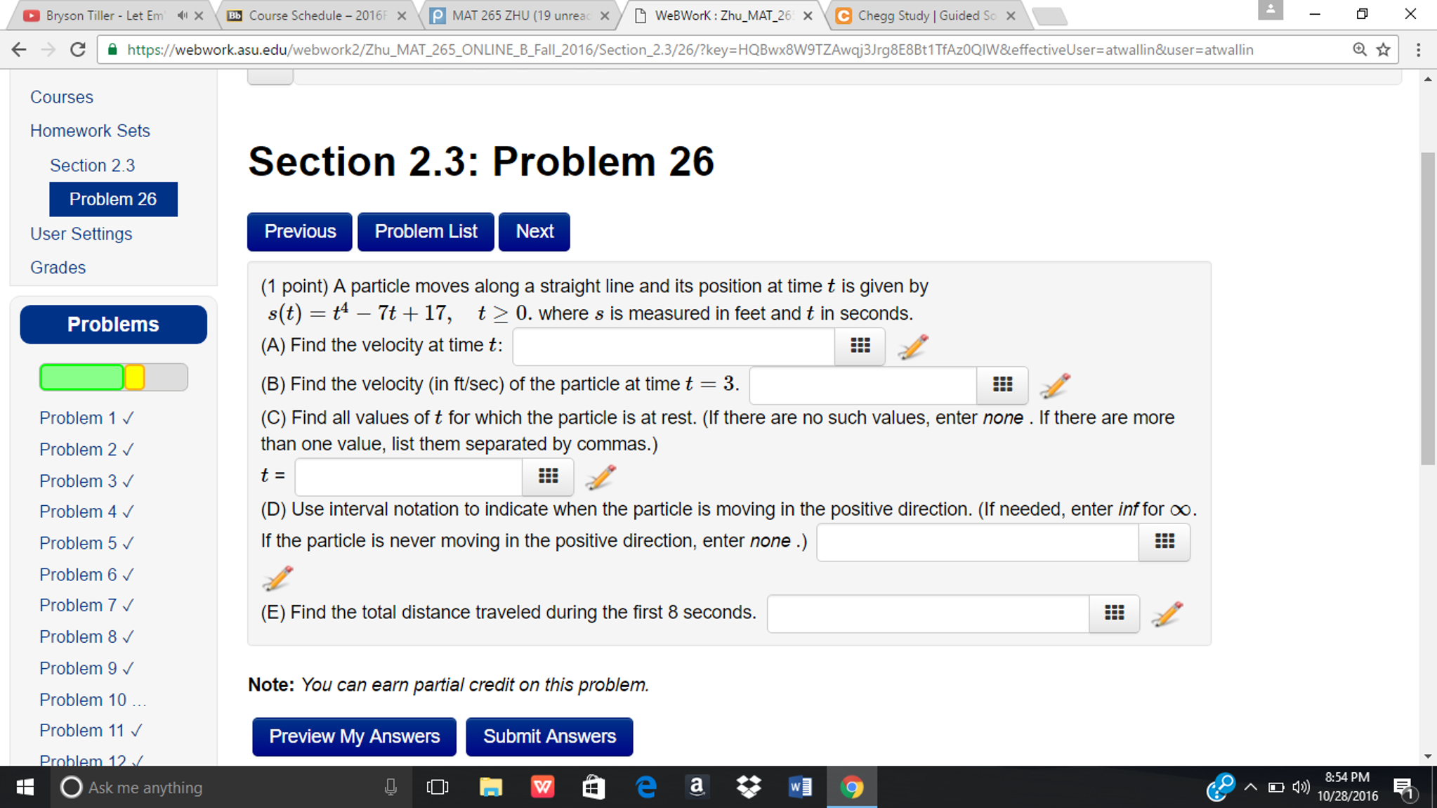 Solved Section 2.3 : Problem 26 - There are 5 parts to this | Chegg.com