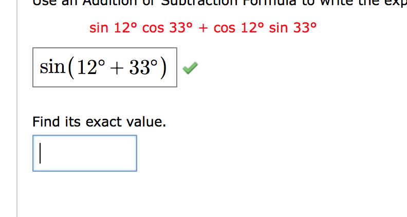 Solved Sin 12 Degree cos 33 Degree + cos 12 Degree sin 33 | Chegg.com
