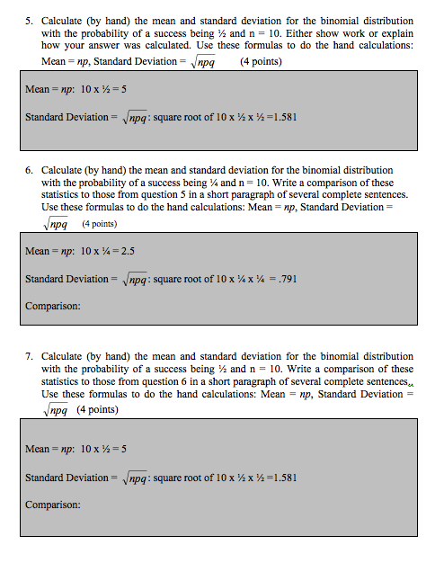 Solved Calculate (by hand) the mean and standard deviation | Chegg.com