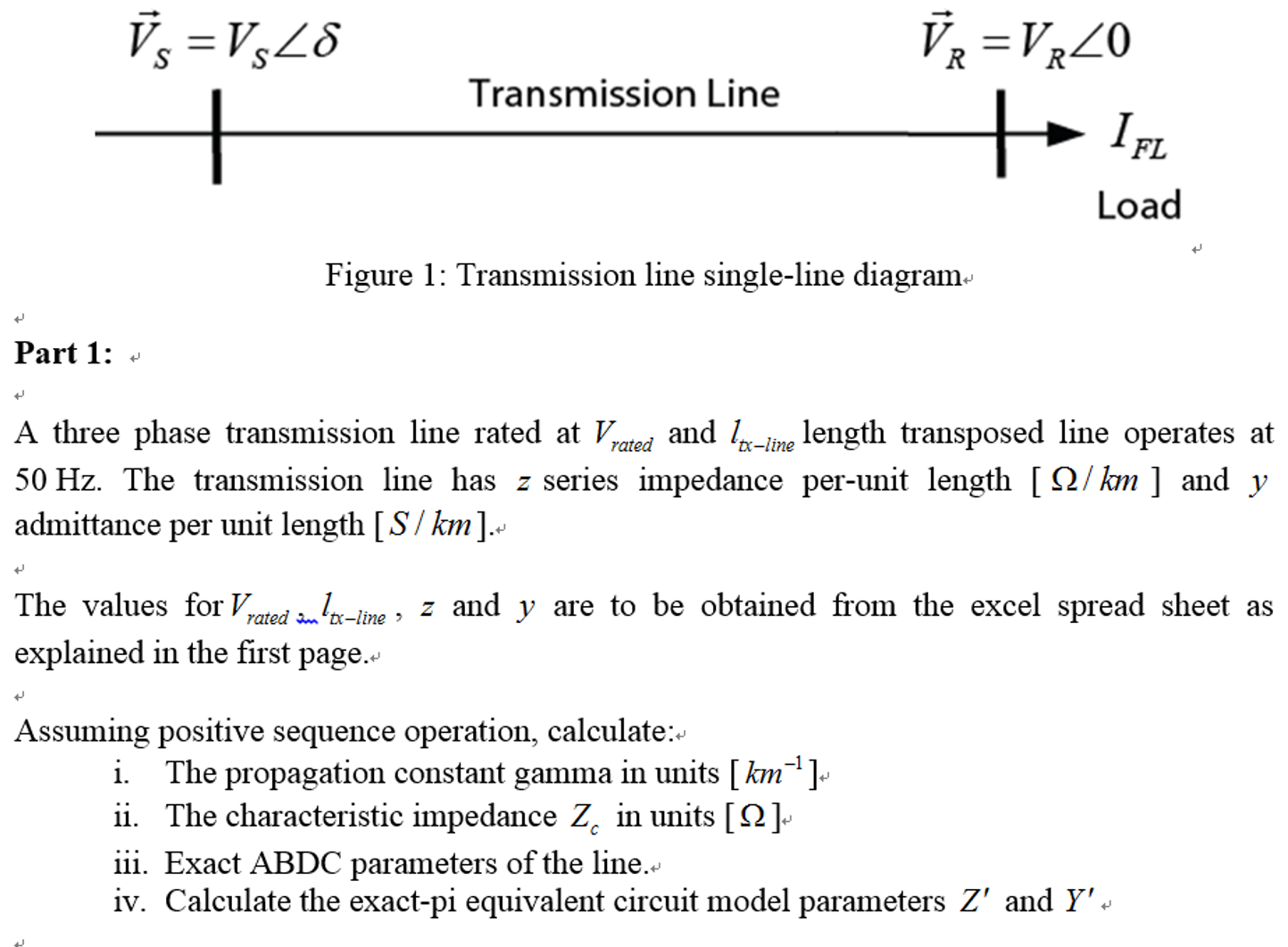 Solved Transmission Line FL Figure 1: Transmission line | Chegg.com