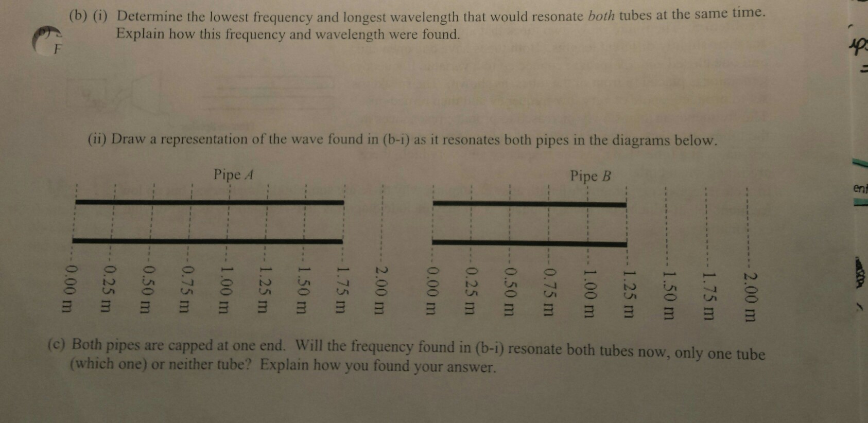 Solved and Problem 3: Pipe A has a length of 1.75 meters and | Chegg.com