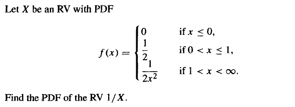 Solved Let X be an RV with PDF if x