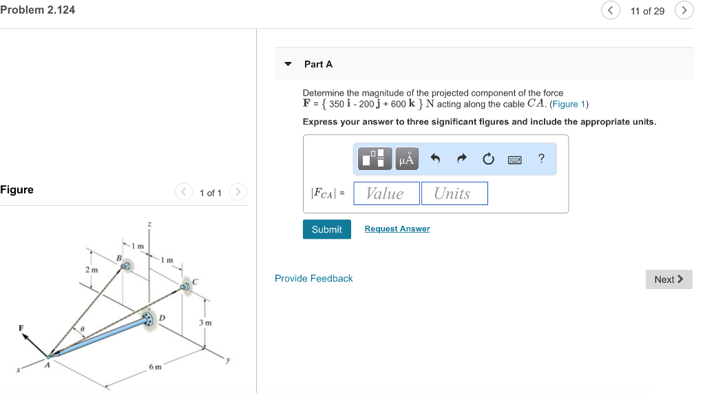 Solved Problem 2.124 11 of 29 PartA Determine the magnitude | Chegg.com