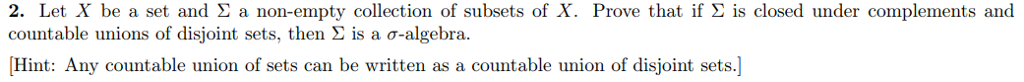 Solved 2. Let X be a set and ? a non-empty collection of | Chegg.com