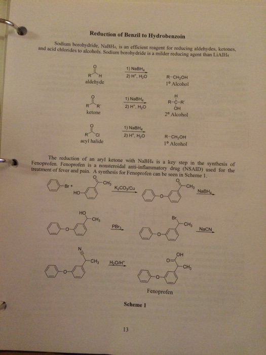 Solved Reduction of Benzil to Hydrobenzoin Sodium | Chegg.com