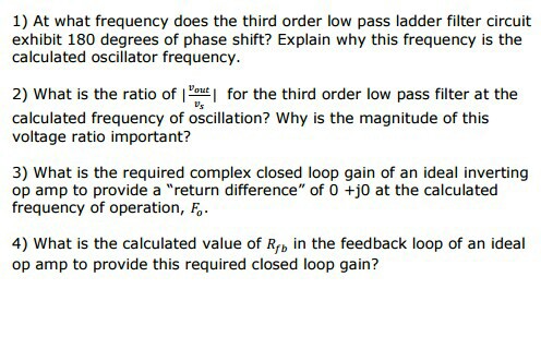 Solved At what frequency does the third order low pass | Chegg.com