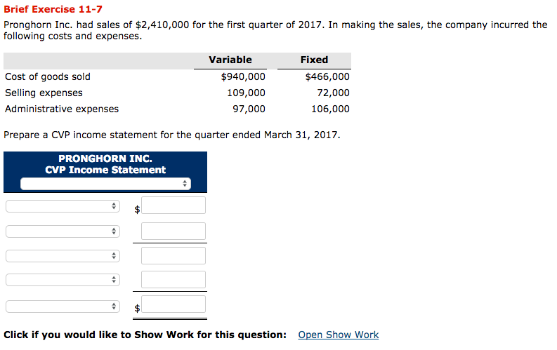 Solved Brief Exercise 11-7 Pronghorn Inc. had sales of | Chegg.com