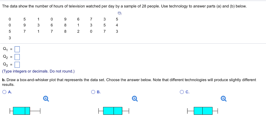 Solved (i) Compare the three data sets (I on the right 34567 | Chegg.com