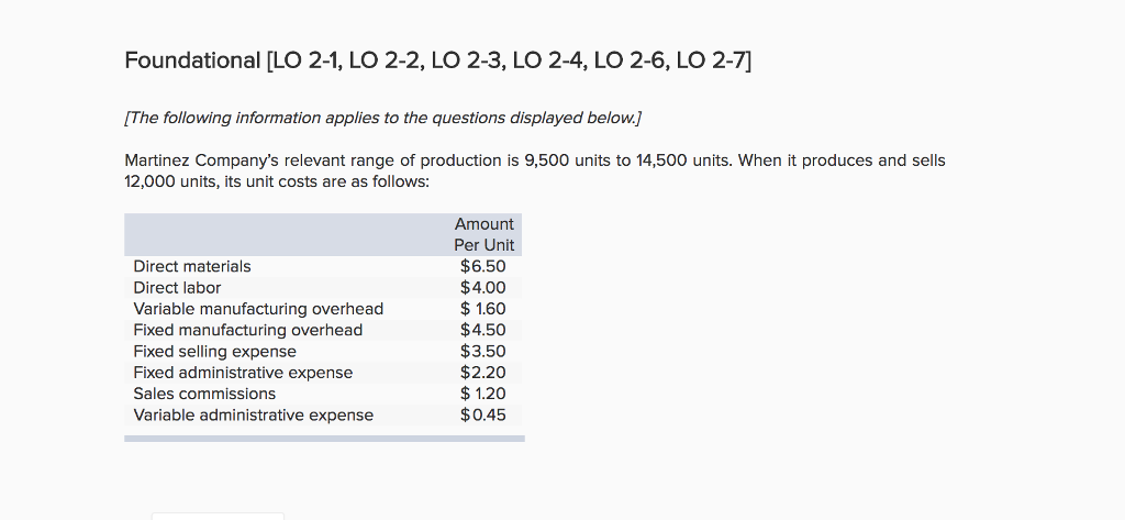 Solved Foundational ILO 2-1, LO 2-2, LO 2-3, LO 2-4, LO 2-6, | Chegg.com