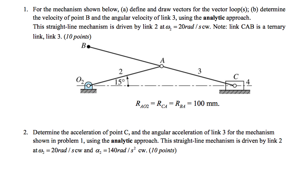 Solved For the mechanism shown below, (a) define and draw | Chegg.com