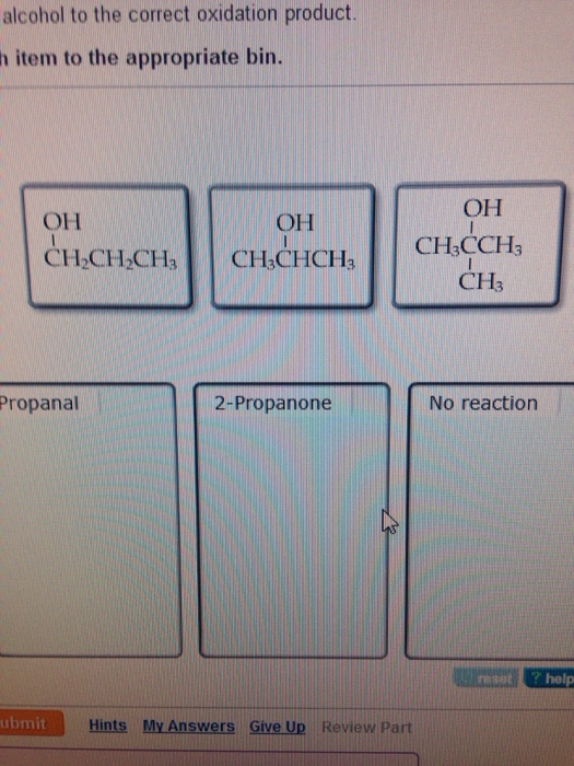 Solved Alcohol to the correct oxidation product. An item to | Chegg.com