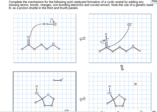 Solved Complete the mechanism for the following acid | Chegg.com