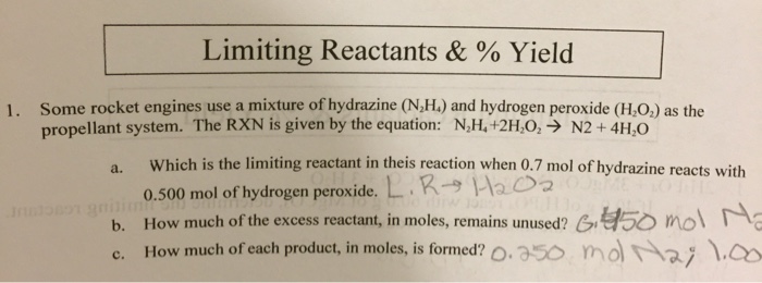 Solved Some rocket engines use a mixture of hydrazine | Chegg.com
