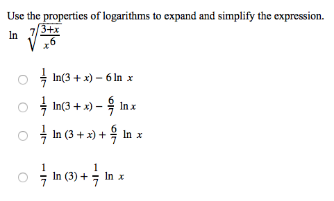 Solved Use the properties of logarithms to expand and | Chegg.com