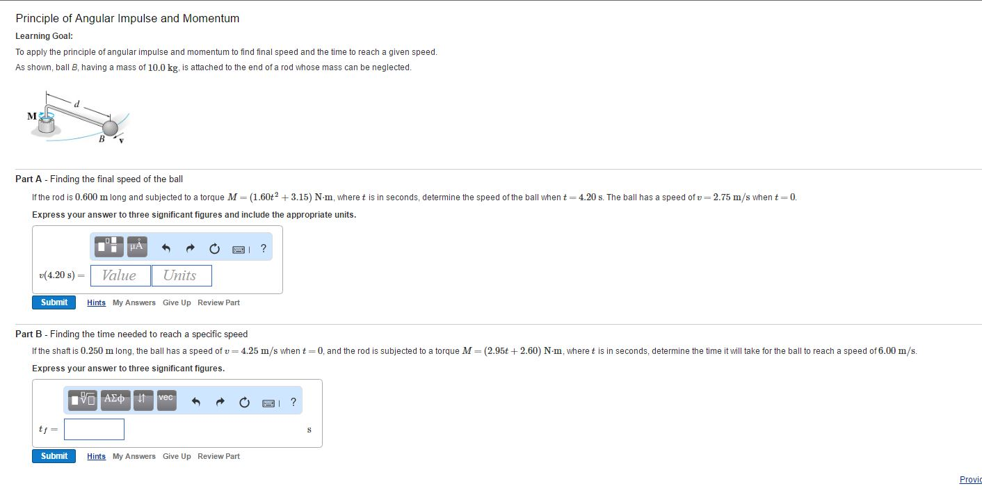 Solved To apply the principle of angular impulse and | Chegg.com