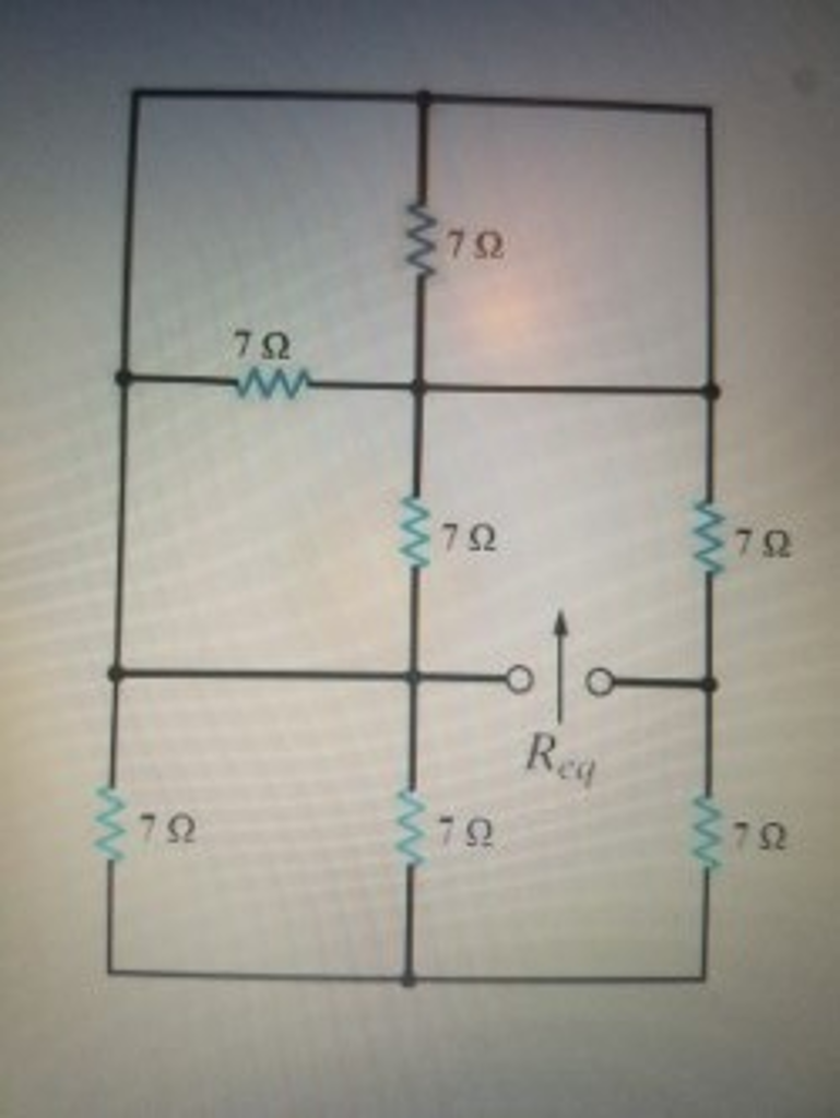 Solved Find the equivalent resistance, Req, in the network | Chegg.com