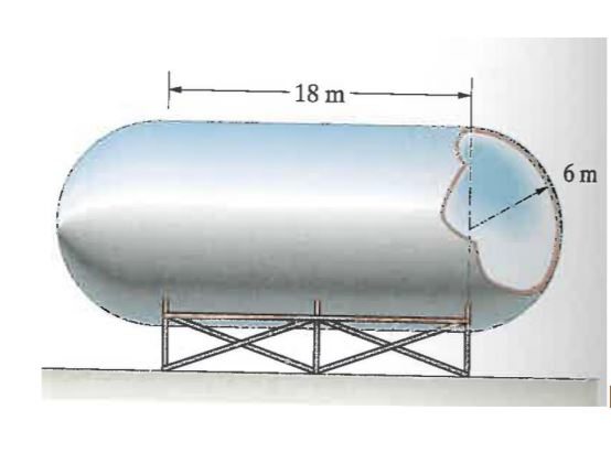 Solved Fig.2 shows a cylindrical tank with hemi-spherical | Chegg.com
