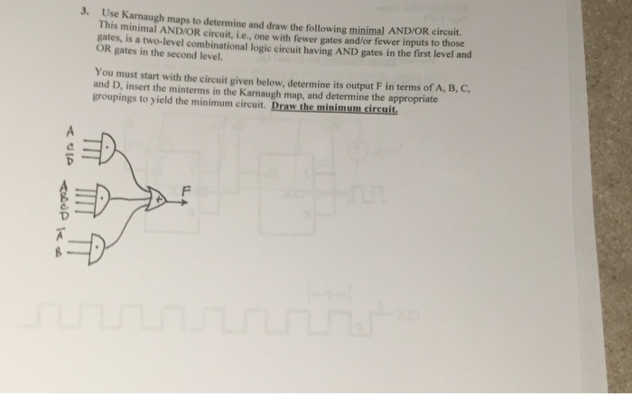 Solved Use Karnaugh maps to determine and draw the following | Chegg.com
