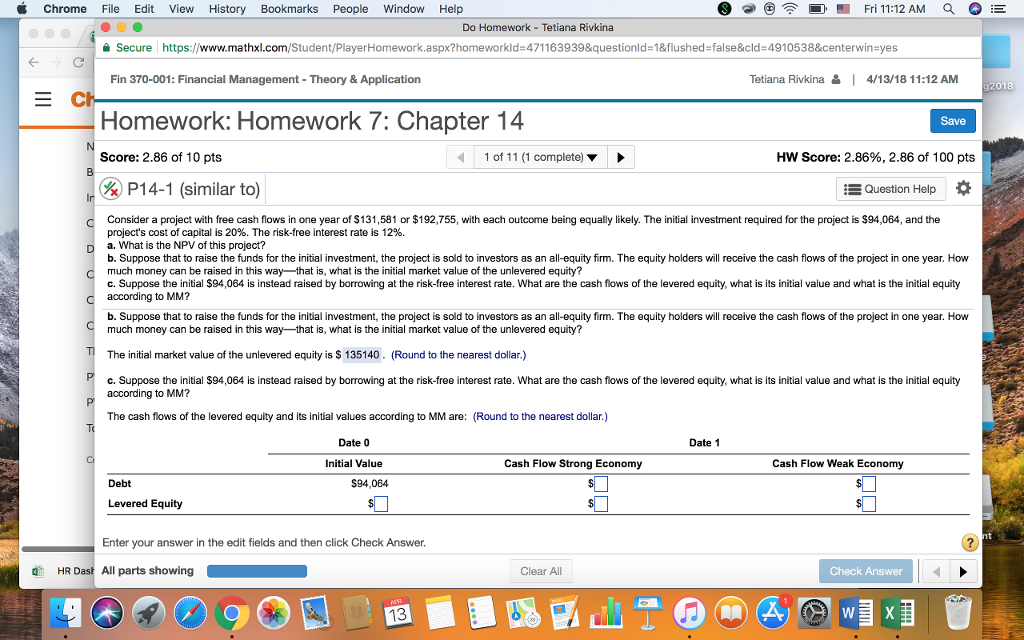 Solved Chrome File Edit View History Bookmarks People Window | Chegg.com