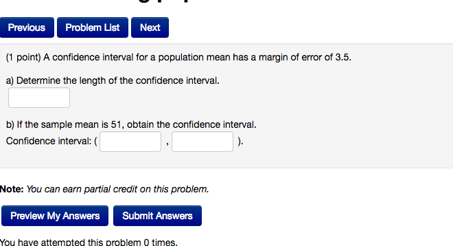 Solved A confidence interval for a population mean has a | Chegg.com