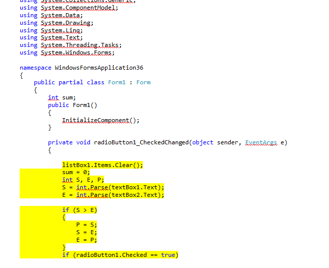 Solved I private void button1 Click(object sender, EventArgs | Chegg.com