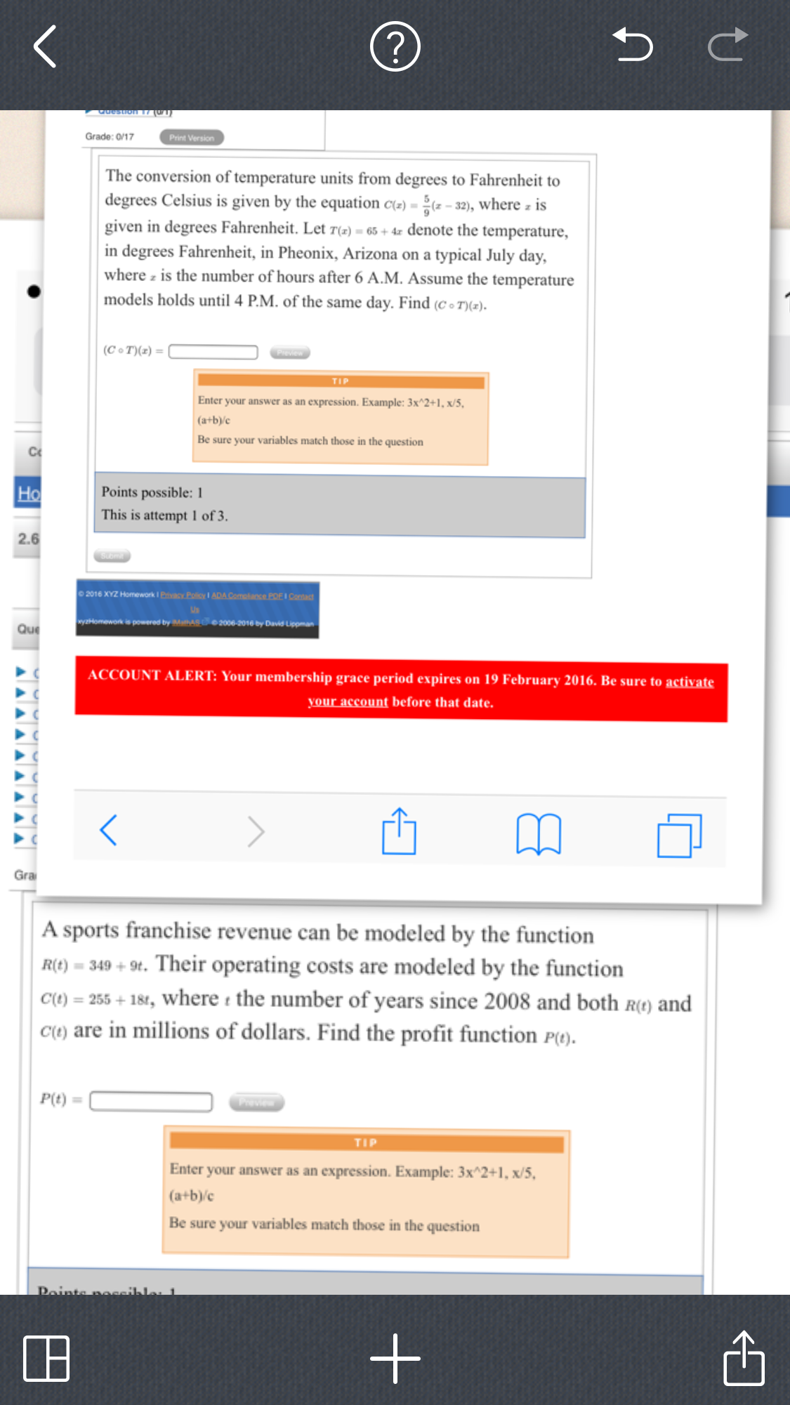 Solved The conversion of temperature units from degrees to | Chegg.com