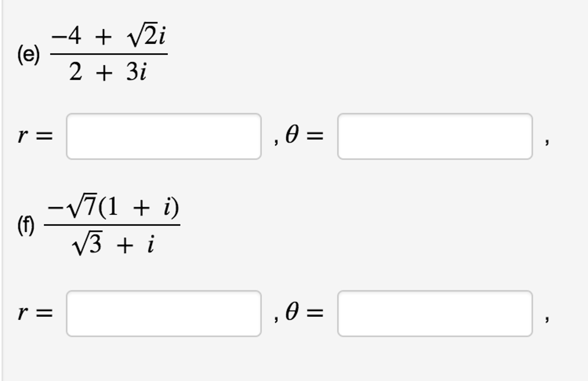 Solved 4 Squareroot 2 I2 3i Squareroot 7 1