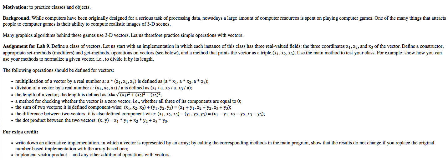 Solved Define a class of vectors. Let us start with an | Chegg.com
