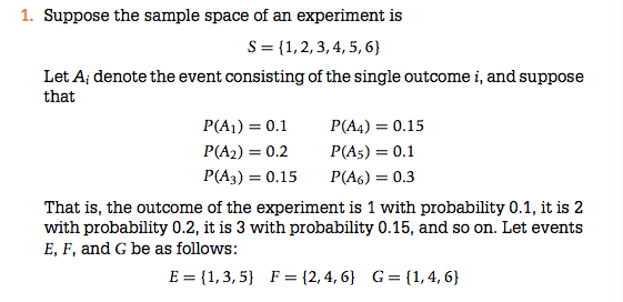 Solved 1. Suppose the sample space of an experiment is | Chegg.com