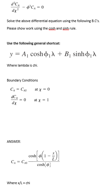 Solved Solve the above differential equation using the | Chegg.com