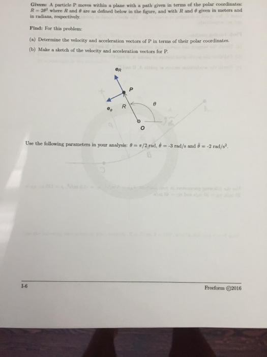 Solved A particle A moves within a plane with a path given | Chegg.com