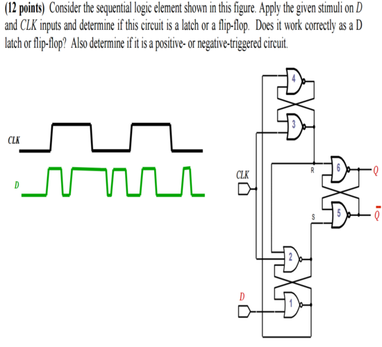 Solved Determine if the circuit is a flip flop or a latch. | Chegg.com