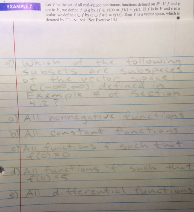 Solved Let V be the set of all real-valued continuous | Chegg.com