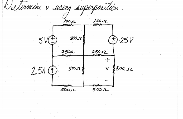 Solved Determine v using superposition. | Chegg.com