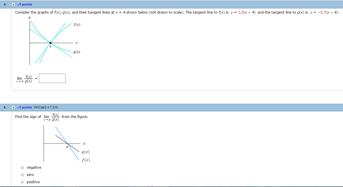 Solved Consider the graphs of f(x), g(x), and their tangent | Chegg.com