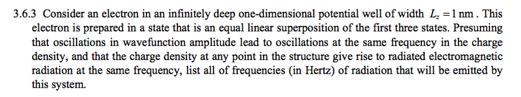 Consider An Electron In An Infinitely Deep