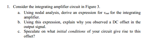 Solved Using nodal analysis, derive an expression for vout | Chegg.com