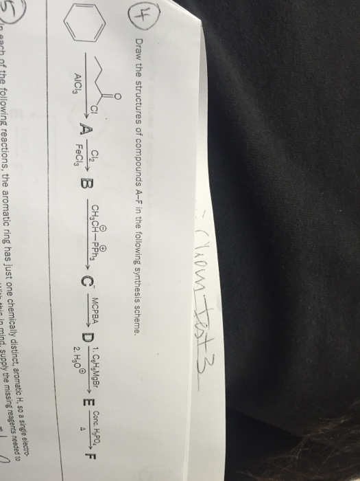 Solved Draw the structures of compounds A-F in the following | Chegg.com