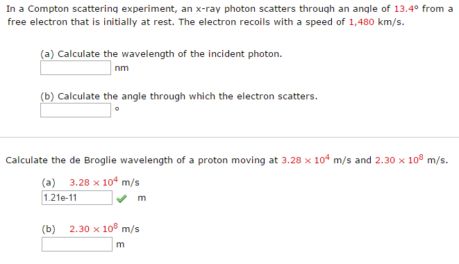 Solved In a Compton scattering experiment, an x-ray photon | Chegg.com
