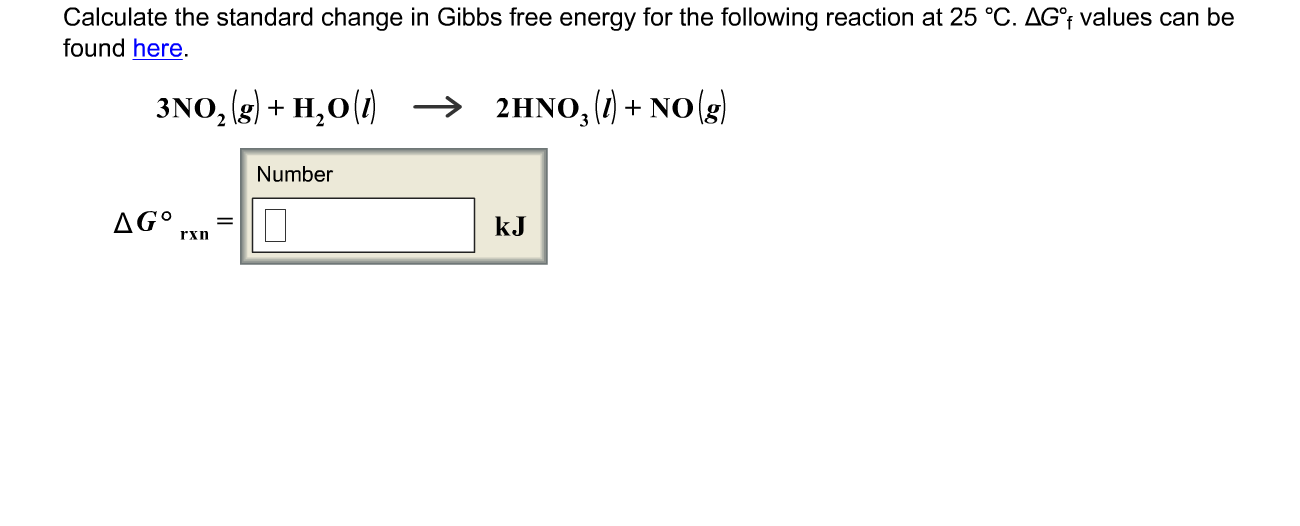 Solved Calculate the standard change in Gibbs free energy | Chegg.com