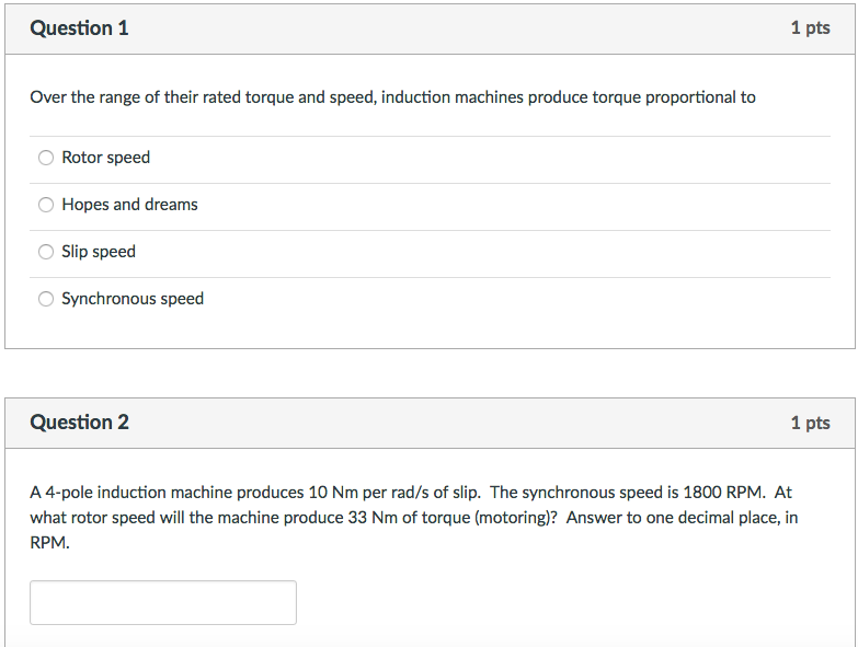 Solved Over the range of their rated torque and speed, | Chegg.com