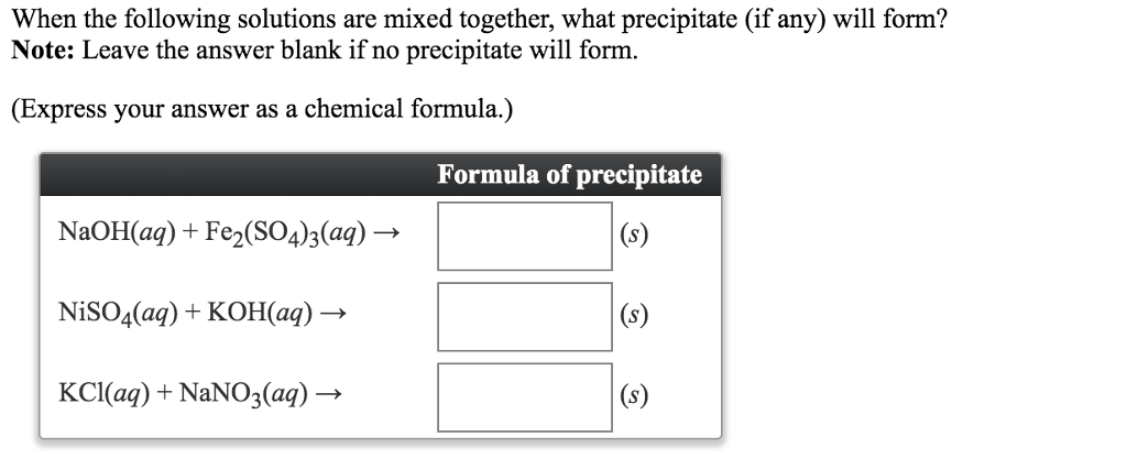 Solved 1. Write the net ionic equation for the precipitation | Chegg.com