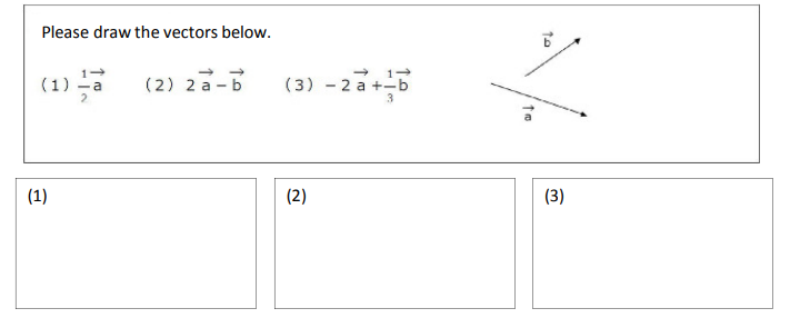 Solved Please draw the vectors below. (1) 1(2) 2a-(3) -2ab | Chegg.com ...
